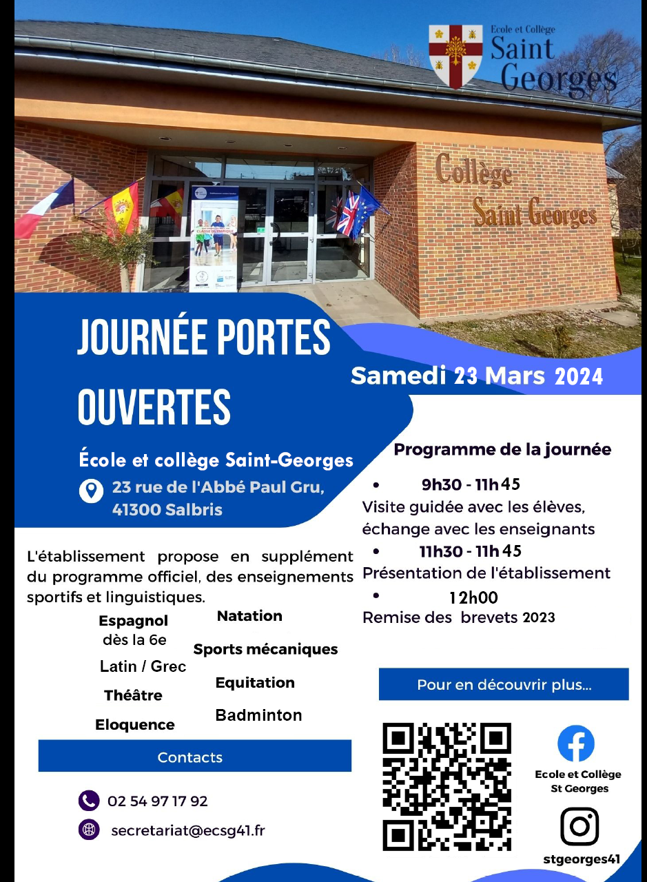 Portes ouvertes Collège St-Georges • Ville de Salbris - Loir-et-Cher