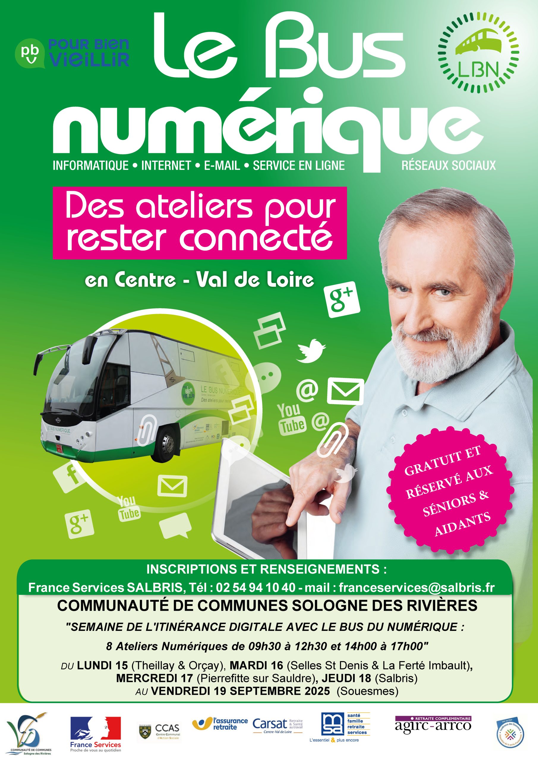 𝗟𝗲 𝗕𝘂𝘀 𝗡𝘂𝗺é𝗿𝗶𝗾𝘂𝗲 𝗮𝗿𝗿𝗶𝘃𝗲 à 𝗦𝗮𝗹𝗯𝗿𝗶𝘀 • Ville de Salbris - Loir-et-Cher