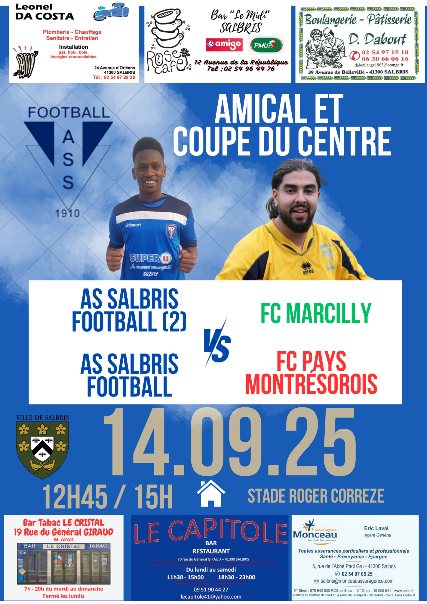 Football : match de Coupe du Centre • Ville de Salbris - Loir-et-Cher
